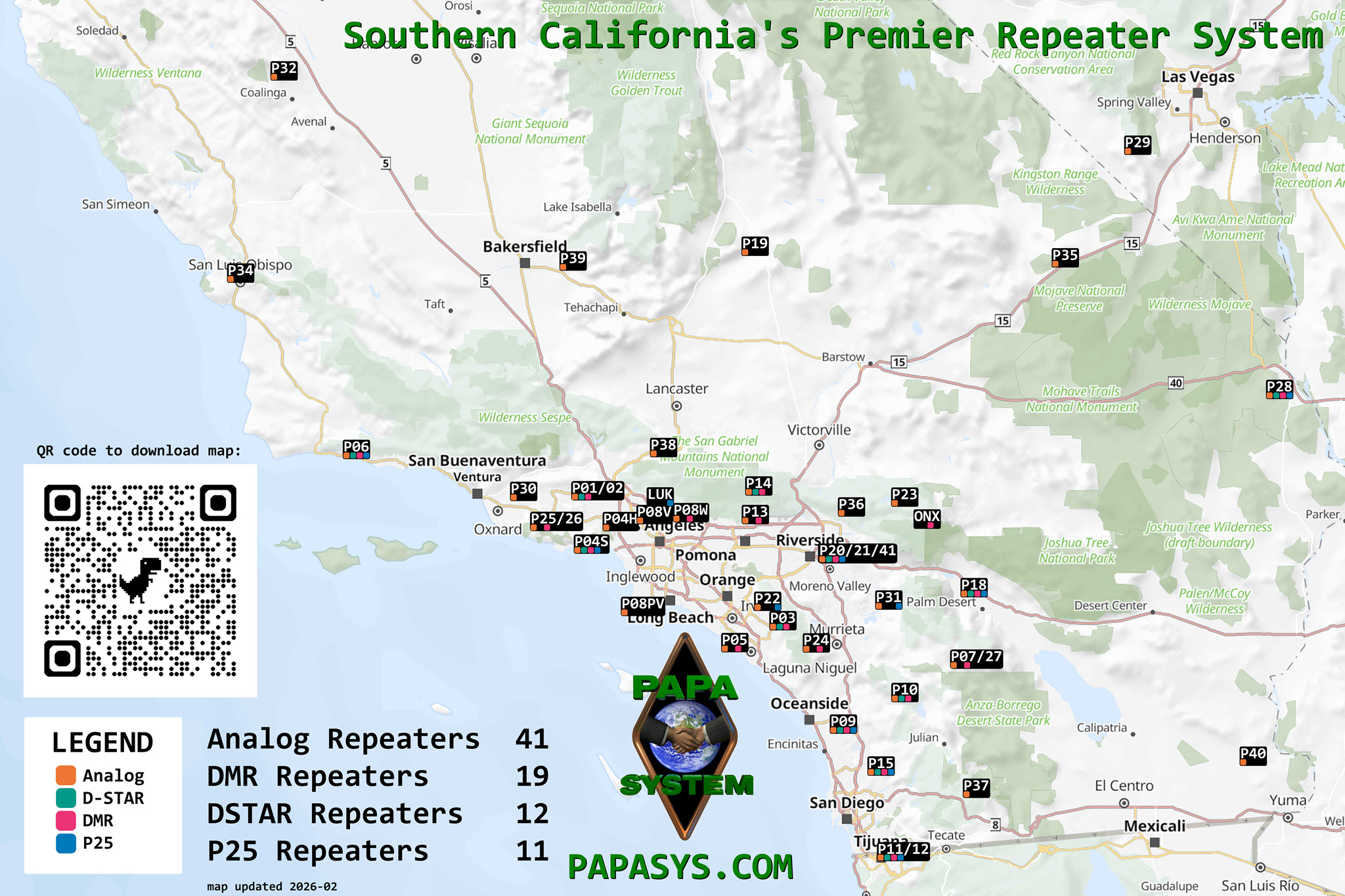 PAPA Repeaters & Maps – The PAPA System